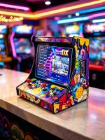 China 22 Inch Bartop Arcade Machine, 2 Players Joystick Retro Video Game Console, Coin Operated for sale