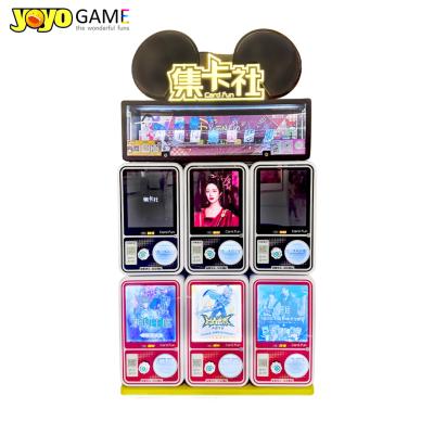 China 6-Units Commercial Card Twist Vending Machine, Metal Frame, Coin & QR Payment, Automatic Trading Card Dispenser for Malls and Toy Stores for sale