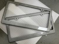 China Slim Personalized Carbon Fiber License Plate Frame Twill Gloss for sale
