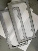 China Slim Personalized Carbon Fiber License Plate Frame Twill Gloss for sale