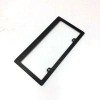 China 4 Hole Carbon Fiber License Plate Frame Motorcycle Thin US Standard for sale