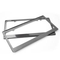 China 4 Hole Carbon Fiber License Plate Frame Motorcycle Thin US Standard for sale