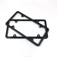 China Four Hole Carbon Fiber License Plate Bracket Cover Car Licence Plate Frame for sale