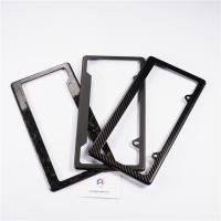 China Custom Carbon Fiber License Plate Frame White Black Twill Glossy Luxury Custom 32*16 for sale