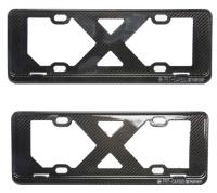 China Genuine Carbon Fiber License Plate Frame Red Silver Chinese Car Plate Electric Vehicle for sale
