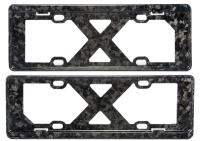 China Genuine Carbon Fiber License Plate Frame Red Silver Chinese Car Plate Electric Vehicle for sale