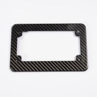 China Blue Carbon Fiber License Plate Frame Carbon Fibre Car Plate Holder For USA Canada Cars for sale
