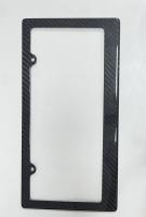 China Blue Carbon Fiber License Plate Frame Carbon Fibre Car Plate Holder For USA Canada Cars for sale