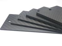 China Cfrp Sheet Glossy Black Carbon Fiber Sheet 3mm  200x300mm for sale