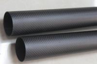China Large OD Round Custom Carbon Fiber Tubes 50mm 40mm 3.5