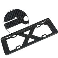 China 100 Carbon Fiber License Plate Frame With Cover for sale