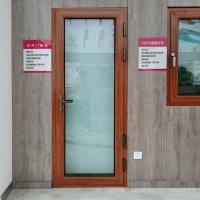 China Tempered Glass Double Aluminum Interior French Aluminium Swinging Door for sale