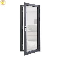 China Tempered Glass Double Aluminum Interior French Aluminium Swinging Door for sale