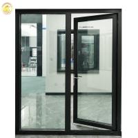 China Restaurant Door Front Double Glass Entry Aluminum Swing Commercial Door for sale