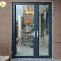 China Restaurant Door Front Double Glass Entry Aluminum Swing Commercial Door for sale