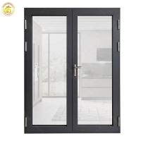 China Restaurant Door Front Double Glass Entry Aluminum Swing Commercial Door for sale