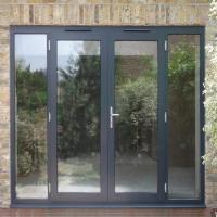 China Aluminum Swing Glass Door Double Hinged Single Doors French Flush Style Casement Door for sale