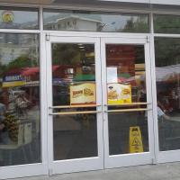 China Exterior Commercial Glass Aluminum Frame Storefront Swing Door Prices Storefront Door for sale