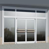 China Commercial Double Glazed Aluminium Storefront Single Glass French Door for sale