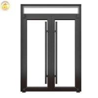 China Commercial Double Glazed Aluminium Storefront Single Glass French Door for sale