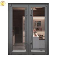 China Commercial Double Glazed Aluminium Storefront Single Glass French Door for sale