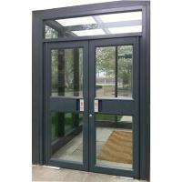 China Commercial Double Glazed Aluminium Storefront Single Glass French Door for sale