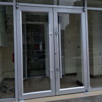 China Commercial Double Glazed Aluminium Storefront Single Glass French Door for sale