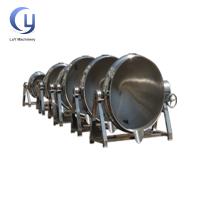 China Industrial Steam Jacketed Cooking Kettle 100-500L Capacity with 380V Three-Phase Power and 304 Stainless Steel Construction for sale