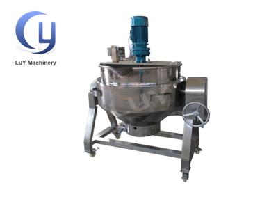China Industrial Cooking Pot with Wheels 100L-500L Capacity Gas Heating Automatic Temperature Control Stainless Steel for sale