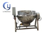 China Tilting Industrial Steam Jacketed Kettle 100-500L Capacity with Gas/Electric/Steam Heating Options for sale