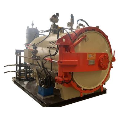 China Horizontal Hydraulic Open Door Heating Autoclave 600-5000mm 100-450C for Composite Curing Ship Accessories for sale