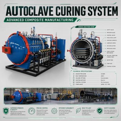 China CE Verified Vacuum Autoclave for Prepreg Composite Molding Heat Insulation Stable Parameter Industrial Hot Press Pressure Tank for sale