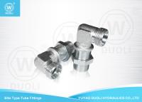 China Hydraulic Bulkhead Union Bite Type Tube Fitting Adapter 90 Degree Elbow for sale