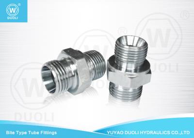 China DIN 24 Degree Bite Type Hydraulic Hose Fittings 1CG Carbon Steel Male Connector for sale