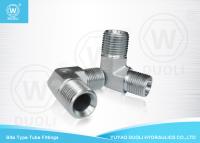 China Carbon Steel Bite Type Hydraulic Hose Fitting 90 Degree Elbow M12x1.5 to R1/8-28 for sale