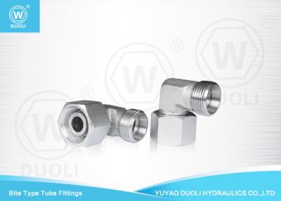 China Carbon Steel High Pressure 90 Degree Elbow Reducer Tube Adaptor with Swivel Nut M12x1.5 to M52x2.0 for sale
