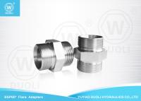 China Carbon Steel BSP Male 60 Degree Flare Hydraulic Adapter 1/8 to 2 Inch Straight Fitting for sale