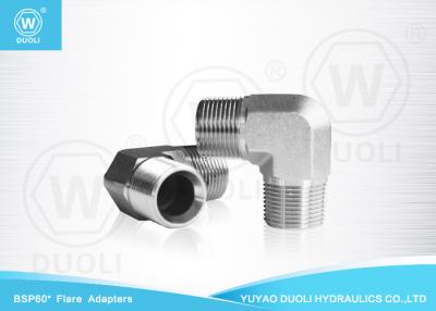 China Carbon Steel BSPT Male Thread Hydraulic Reducing Nipple 90 Degree Elbow Pipe Fitting 1/4 to 2 Inch for sale