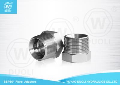 China Carbon Steel Hydraulic Nipple Pipe Fitting BSPT Male BSP Female Thread 5TB for sale