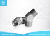 China 45 Degree Elbow Hydraulic Flare Fitting BSPT Male to BSPT Male Carbon Steel 1/4 to 1 1/2 Inch for sale