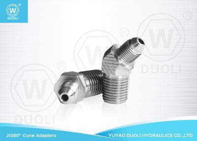 China 45 Degree Elbow JIS Male Hydraulic Fittings Carbon Steel 1/8 to 1-1/2 Inch Flared Compression for sale