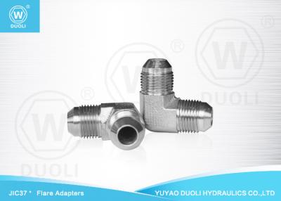 China 90 Degree Elbow Hydraulic Bulkhead JIC Flare Fitting Male 37° Carbon Steel 7/16-20 to 2-1/2-12 for sale