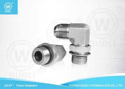 China Carbon Steel Hydraulic Elbow SAE 37 Degree Flare Fitting with O Ring Adjustable Lock Nut 7/16-20 for sale