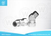 China 45 Degree Elbow ORFS Male O Ring to ORFS Female Hydraulic Pipe Fitting 9/16-18 Thread for sale
