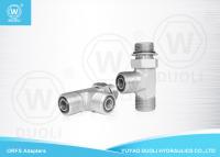 China Hydraulic ORFS Male to SAE O Ring Boss Run Tee Adapter 9/16-18 to 7/16-20 Carbon Steel for sale