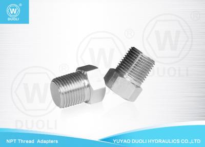 China Carbon Steel NPT Male Plug Hydraulic Hose Adapter Fittings 1/4 to 2 Inch for sale