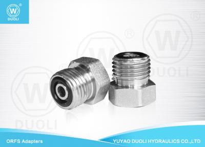 China Carbon Steel ORFS Male Plug Thread Hydraulic Adapters 9/16 to 2 Inch White Zinc Plated for sale