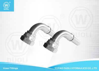 China Carbon Steel 90 Degree JIC Female Hydraulic Hose Fitting 37° Cone Seat SAE J514 7/16-20 to 2-1/2-12 for sale