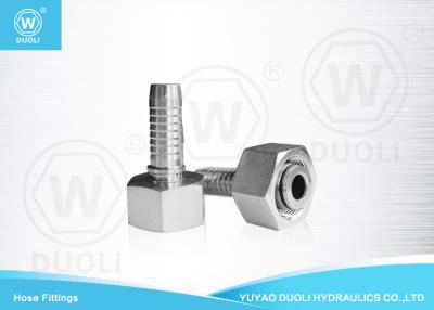 China Metric Female Hydraulic Hose Crimp Fittings Straight 24 Cone O Ring Carbon Steel M12 to M52 for sale
