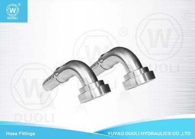 China Carbon Steel SAE Flange 90° Elbow Hydraulic Hose Fitting 9000 Psi for sale